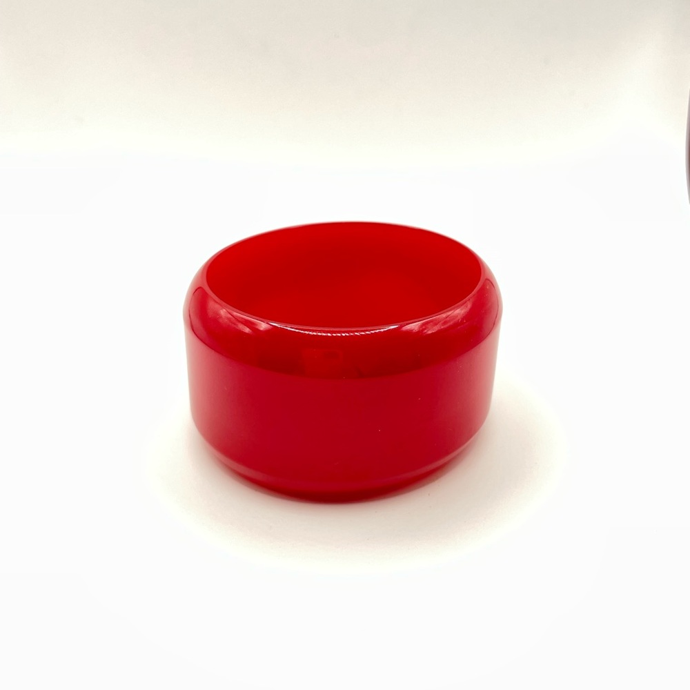 Bakelite Cherry Red 1 3/4 Inch Wide 30's Bangle Brace… - Gem